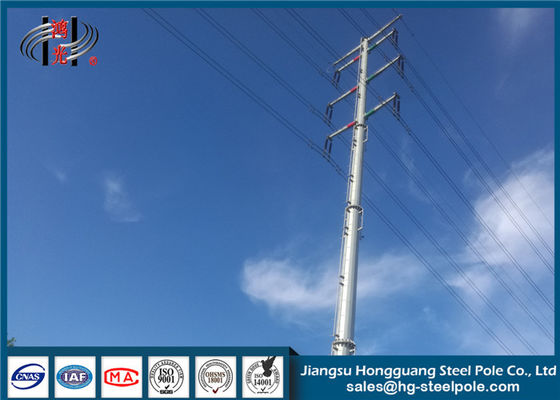 69KV - 220KV Design Load Power Transmission Pole For Overhead ...