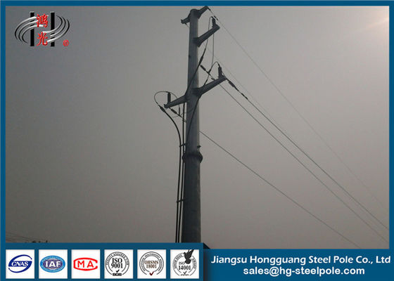 Steel Hot Dip Galvanized Electrical Power Poles Post For Transmission ...