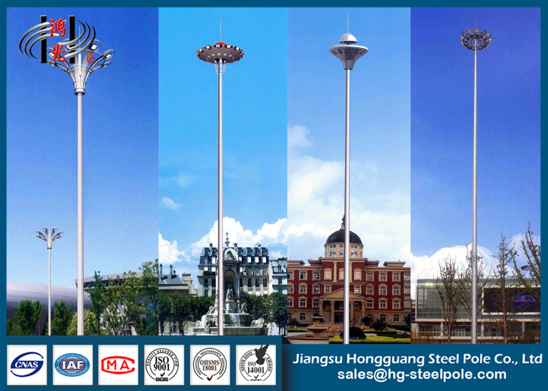 Octagonal Hot dip Galvanized Steel High Mast Poles for Lighting