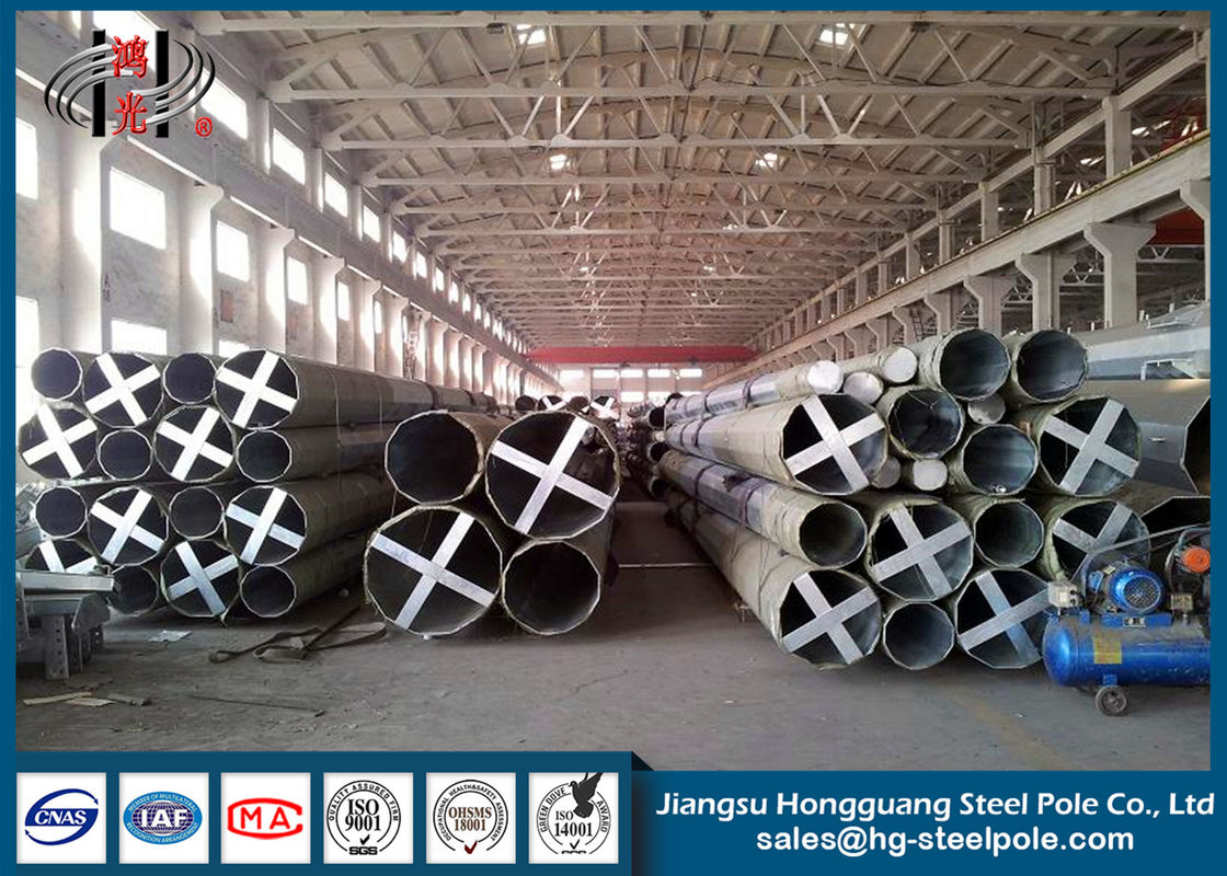 30m Q345 Steel Utility Poles Steel Power Poles For Electric Power ...