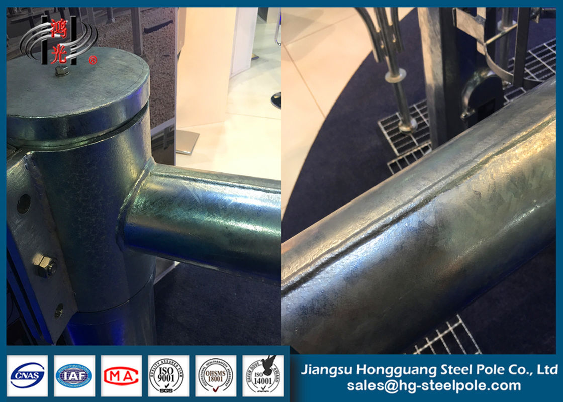Hot Dip Galvanized Octagonal Power Distribution Steel Tubular Pole With ...