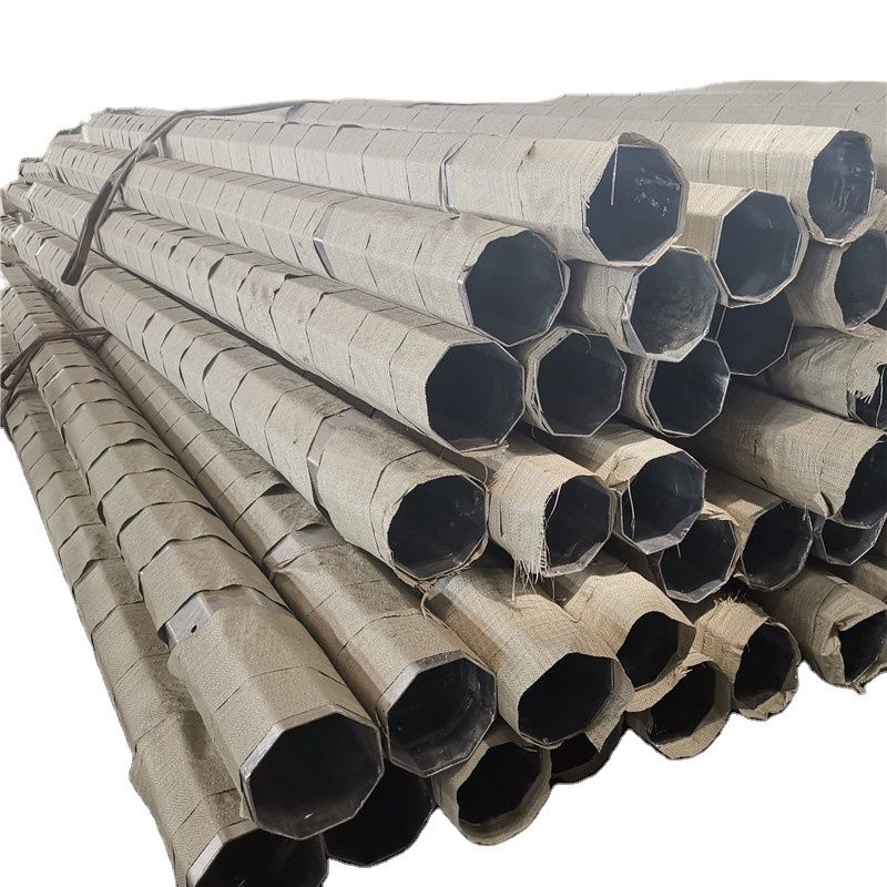 ANSI Single Cross Arm Electric Power Poles Galvanizing 20-60m 10-1000kV