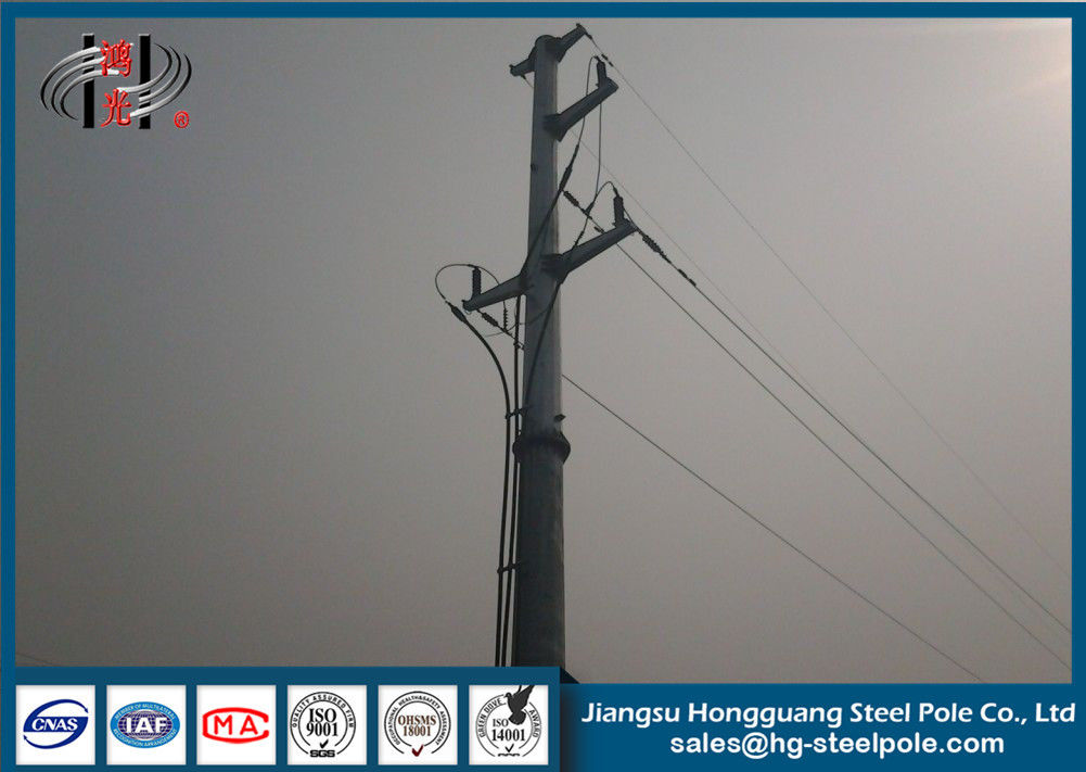 Conical Steel Transmission Pole Distribution Transformer Octagonal ...