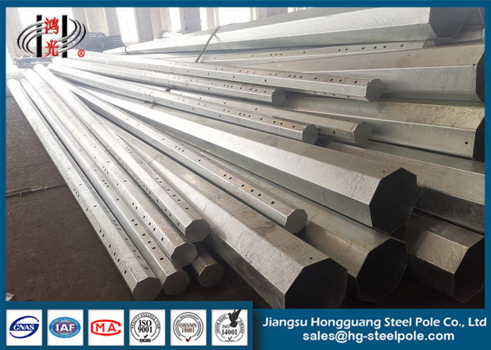 13.8kv 69kv Octagonal Electrical Galvanized Steel Pole Philippines NEA ...