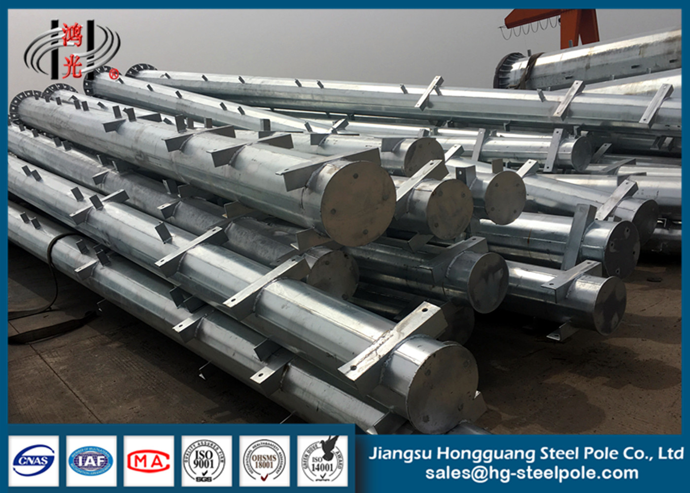 Low Voltage Distribution Electrical Power Poles with Cross Arms for ...