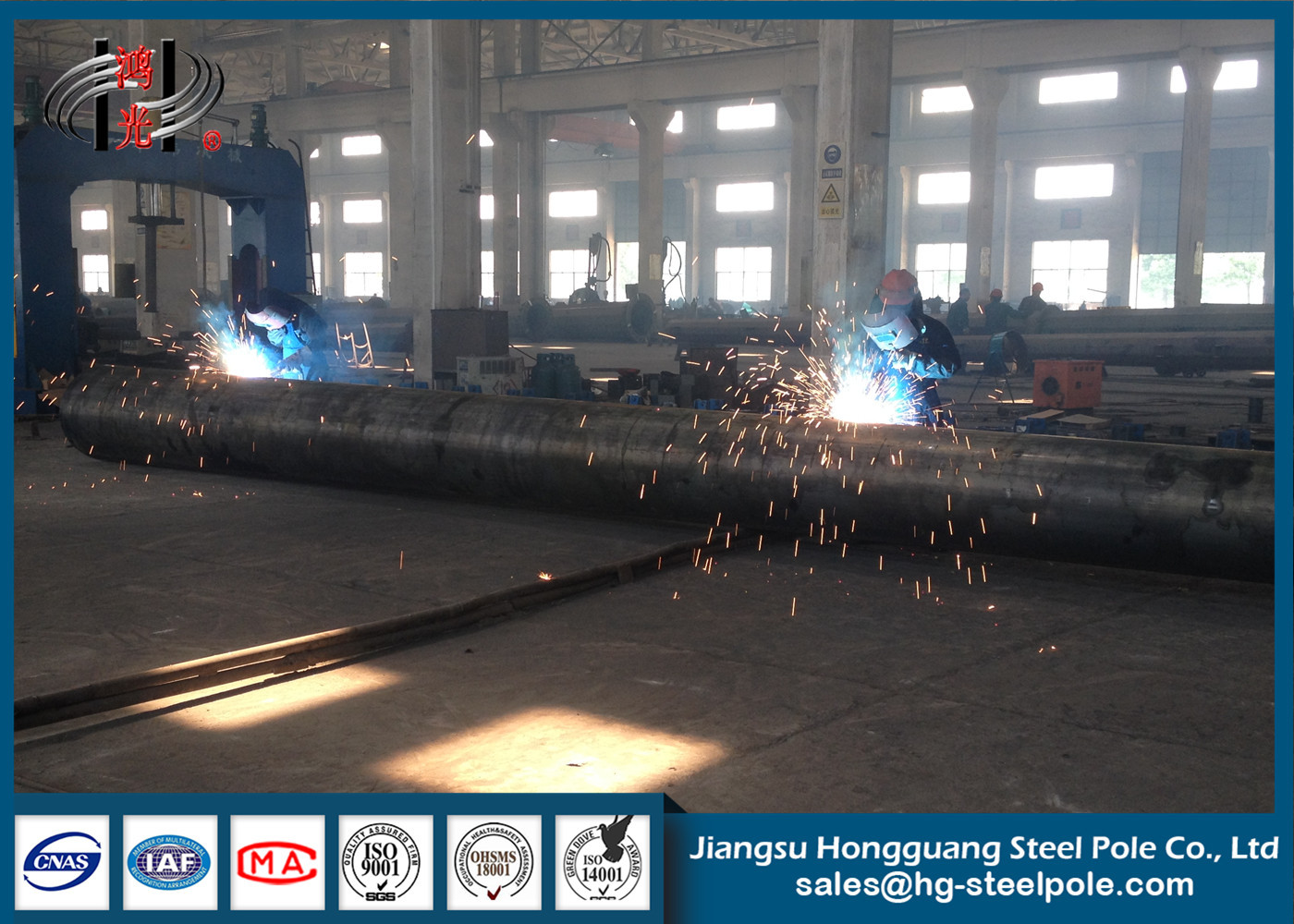 10-220KV Suspension / Strain Electric Utility Poles / Power ...