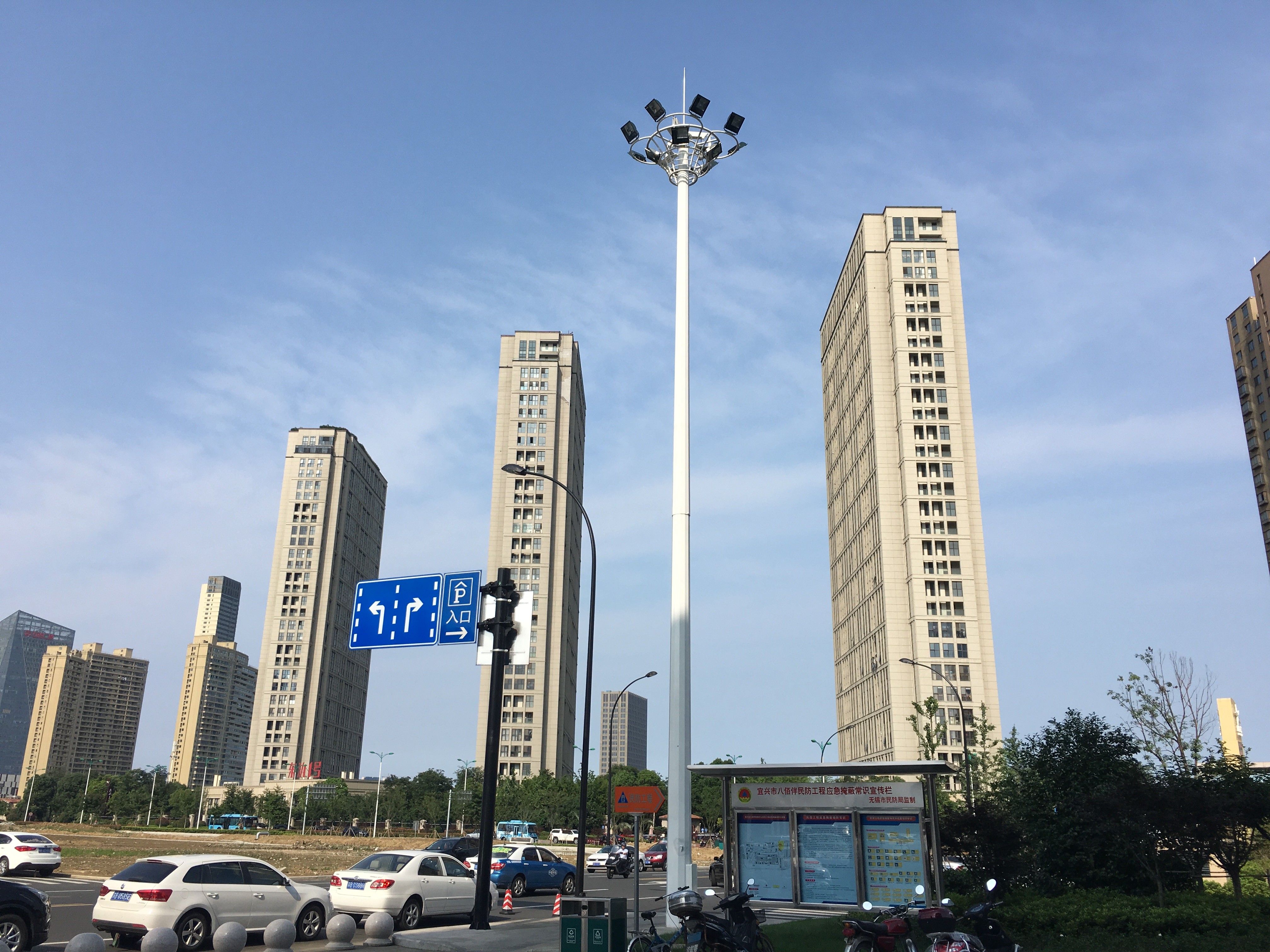 High Mast Steel Utility Light Poles HG-UP-001 For Electrical Power ...