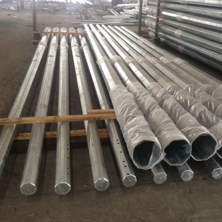 Customizable Steel Tubular Pole / Tubular Steel Support For Long ...