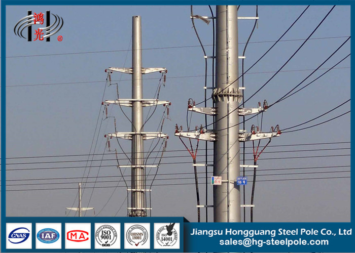 NGCP Steel Polygonal Electrical Service Pole Hot Dip Galvanized GR65 ...
