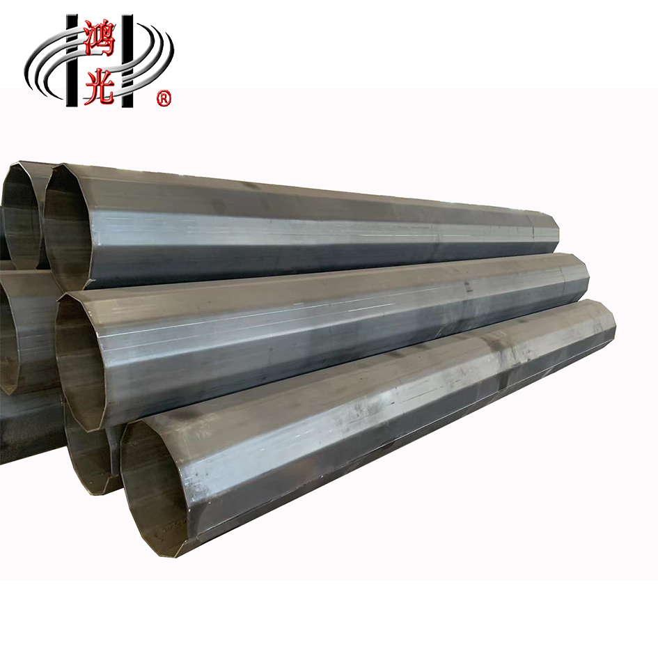 Hot Dip Galvanized Steel Pole with 10-Year Warranty and Dual-Arm Design ...
