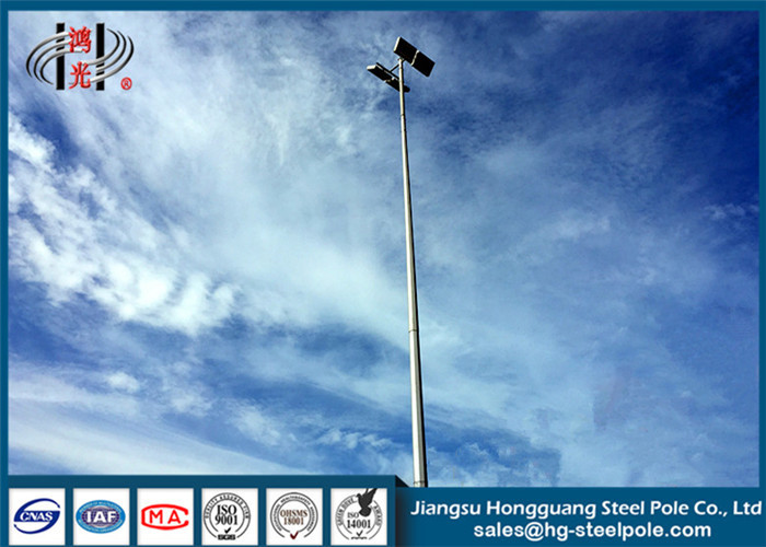 Q420 9 Meter High Mast Lighting Columns With Template Bracket