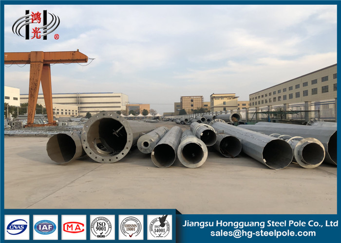 Hot Roll Steel Superior Hop Dip Galvanised Poles / Tubular Steel Tower