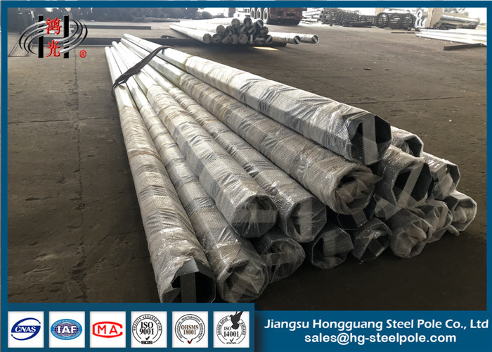 6-15M Hot Dip Galvanized Steel Tubular Pole For Transmission Line