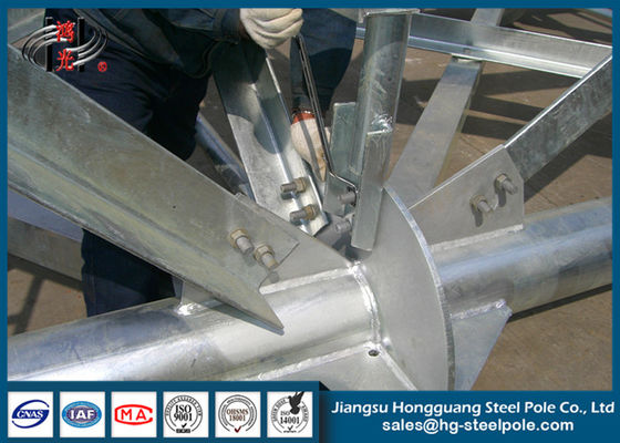 500KV Galvanized Substation Switchyard Structures Tubular , Tapered