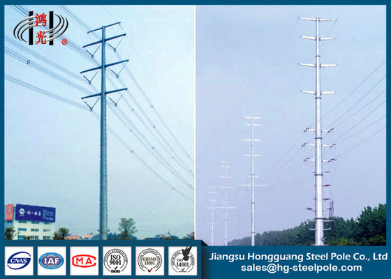 ISO Hot Dip Galvanized Power Transmission Poles With PLS Design 13.8KV Q355