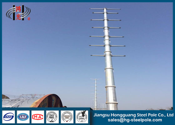 Tapered Electrical Steel Utility Poles , Industrial / Street Lighting Pole