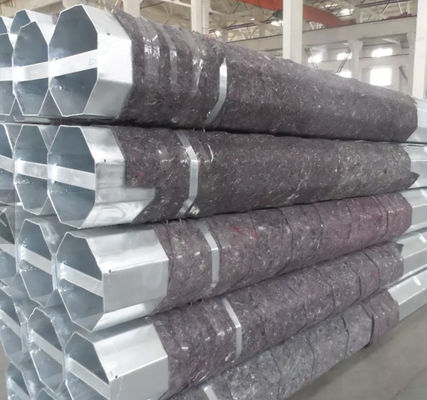 110kv Swaged Steel Tubular Pole 12 Foot Galvanized Steel Pole
