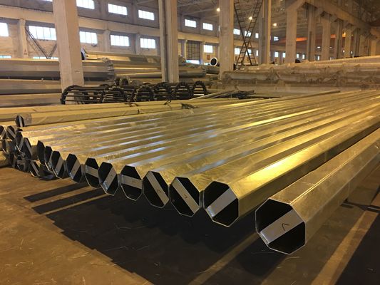 Minimum Yield Strength 345 MPA Steel Conical Steel Utility Poles 25m ...