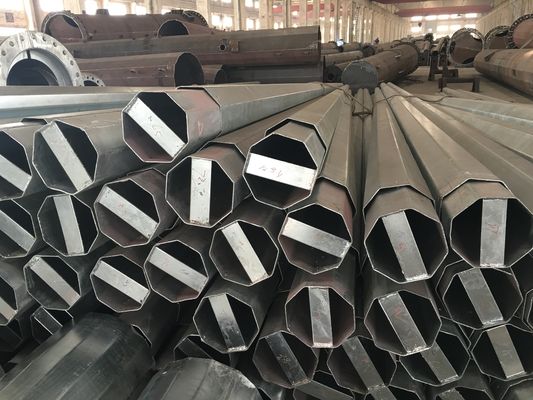 Minimum Yield Strength 345 MPA Steel Conical Steel Utility Poles 25m ...