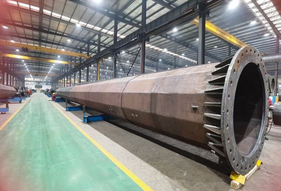 Painting Steel Tube Tubular Pole Galvanized Powder Coating