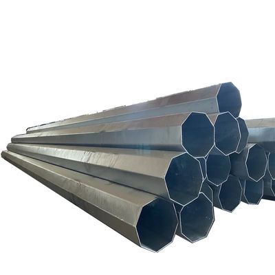 Hot Dip Galvanized Tubular Steel Pole 11 mtr More Than 50 Years Service ...