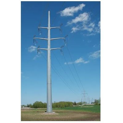 Hot Dip Galvanized Steel Tubular Pole For Long Lasting Power Transmission