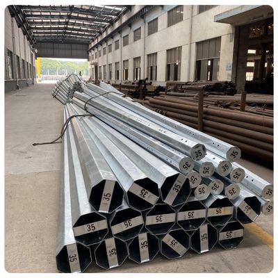 30-50FT Polygonal Hot Dip Galvanized Electrical Power Steel Pole