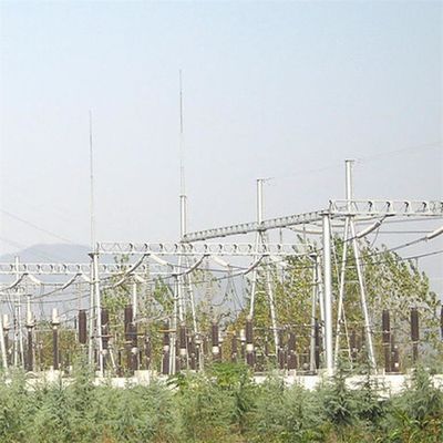 Hot Dip Galvanized Steel Substation Structures With Climbing Ladder