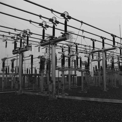 750KV Hot Dip Galvanized Substation Steel Frame Structure Overlap ...