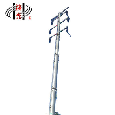 69KV Galvanized Electrical Power Pole with AWS D 1.1 Welding and ...