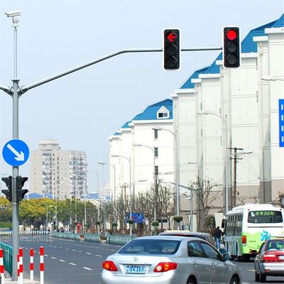 Tapered Round Traffic Sign Poles With Single or Double Outreach Arms