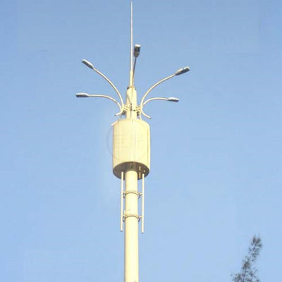 HDG Telescopic Telecommunication Towers , Monopole Cell Tower With Lights