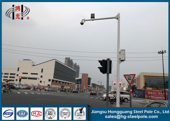 Led Lights Flexible Arm Pole Traffic Signal Pole For Crossing Road
