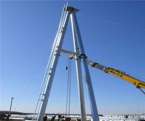 220KV Galvanized Polygonal Street Electric Service Pole