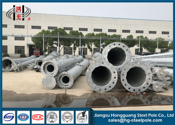 Flange Connected Polygonal 10KV Transmission Line Pole
