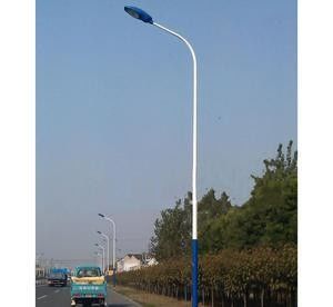 Double or Single Arm Q235 Steel Street Light Poles With Powder Painting