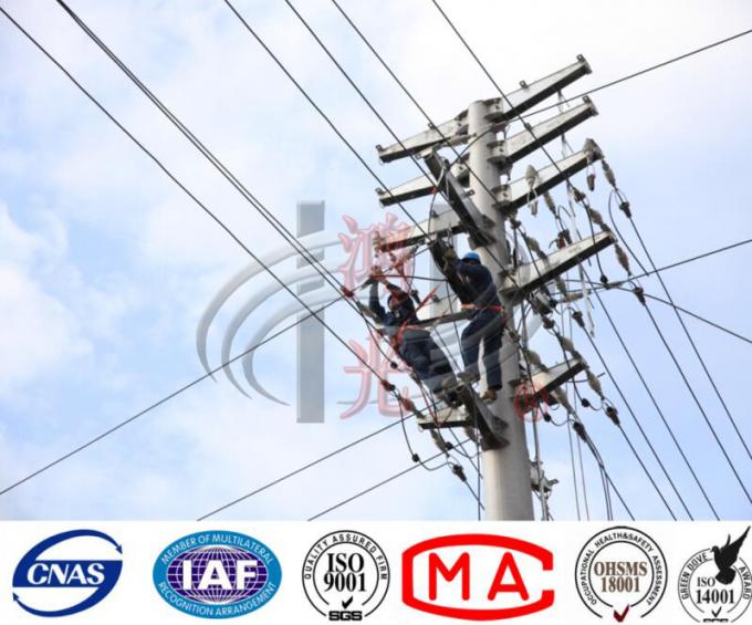 110 KV Octagonal Power Transmission Poles with Hot dip Galvanization