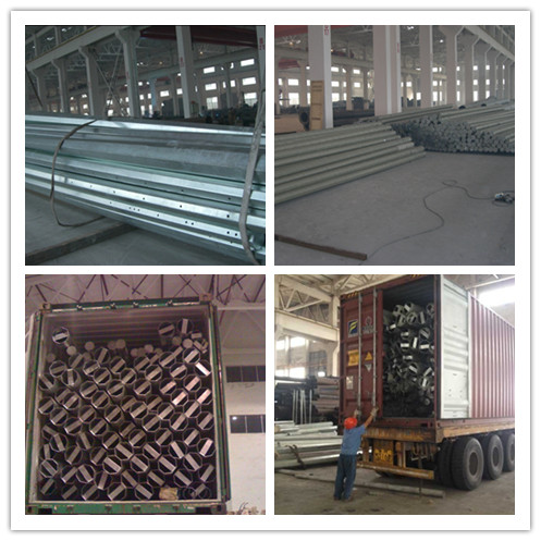 220KV Galvanized Polygonal Street Electric Service Pole