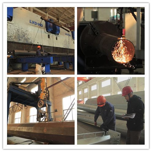 Q235 Anticorrosive Steel Conical Transmission Line Poles With ASTM A123