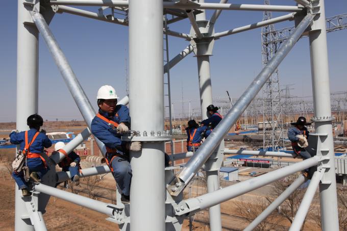 Electric Distribution Steel Frame Substation Structures for Power ...