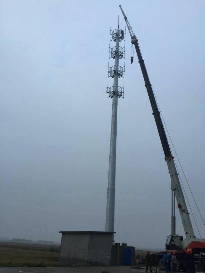 Q235 Octagonal Wireless Communication Towers , Telecommunication ...