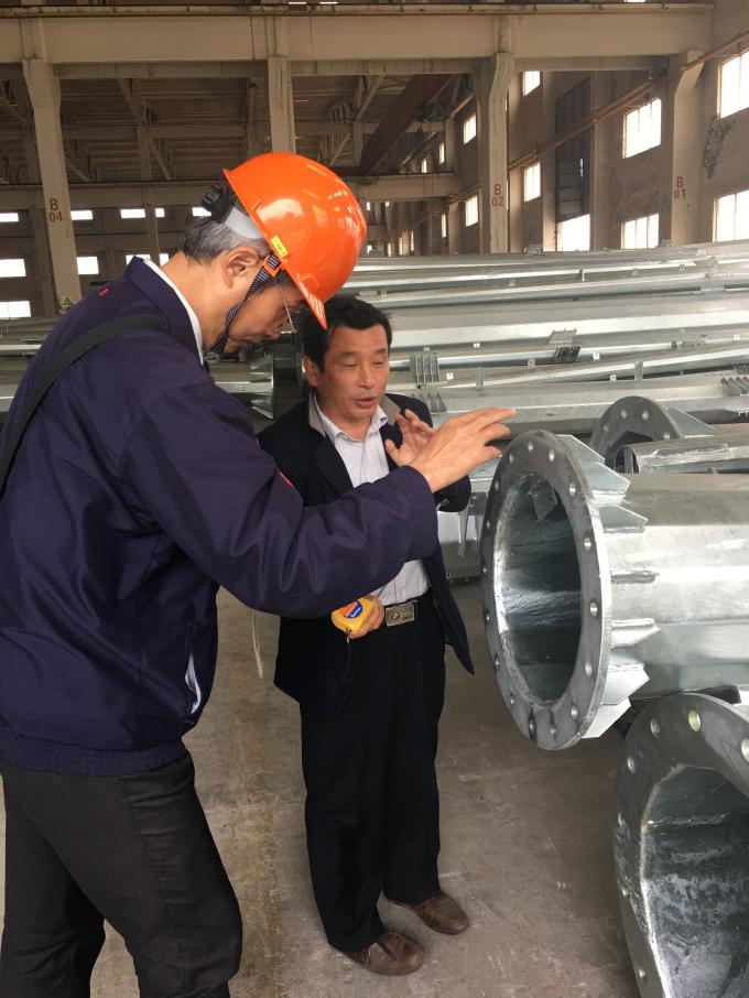 Hot Dip Galvanized Octagonal Power Distribution Steel Tubular Pole With ...