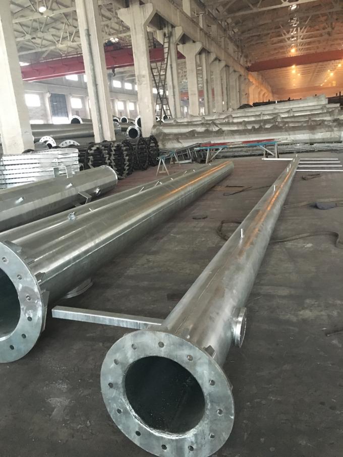 40ft Hot Dip Galvanized Steel Tubular Pole Conical Electrical Power ...