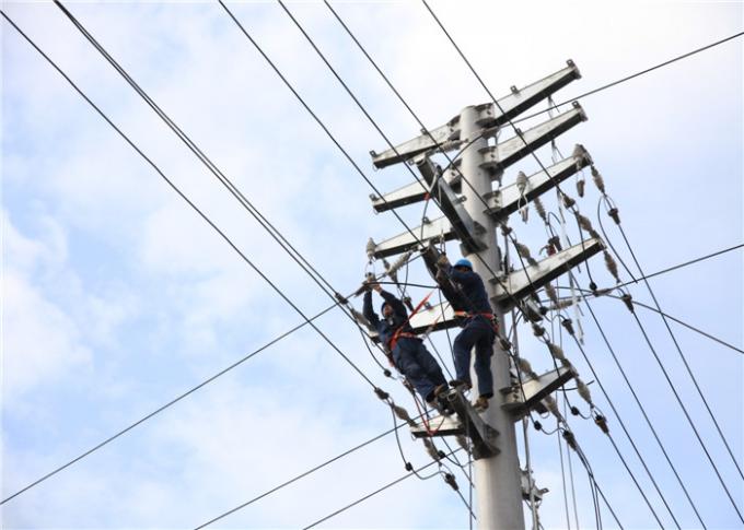 Polygonal Transmission Q355 Steel Tubular Pole With Climbing Rung For ...