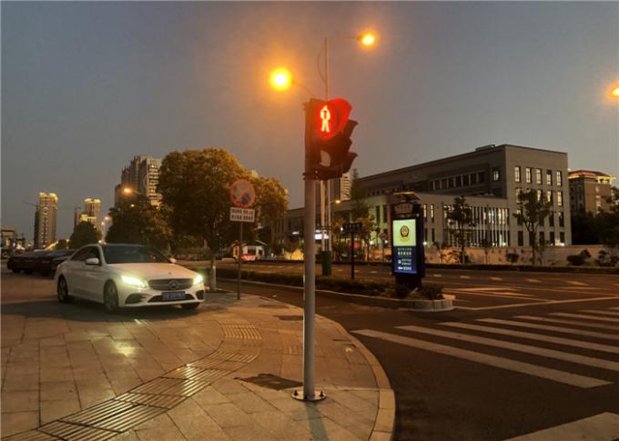 Led Lights Flexible Arm Pole Traffic Signal Pole For Crossing Road