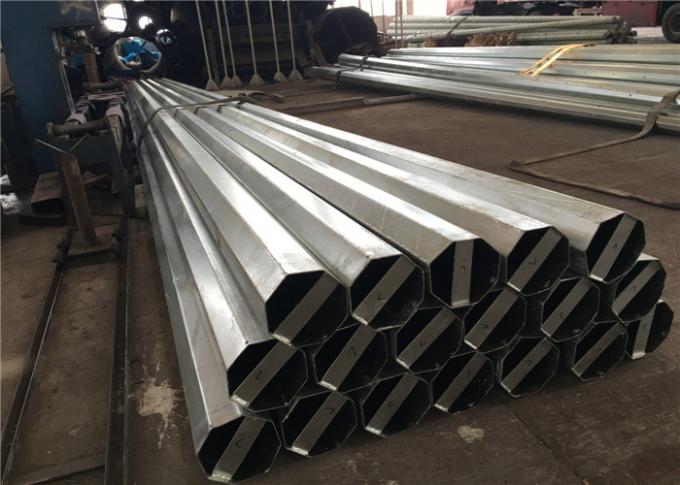 Q345 Steel Electrical Power Hot Dip Galvanized Octagonal Pole 11m With ...