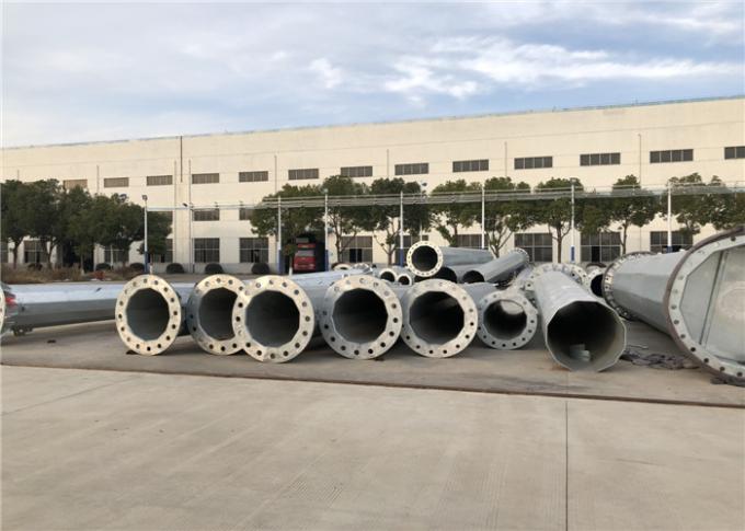Octagonal Hot Dip Galvanized Steel Tubular Pole Lap Joint Type Custom ...