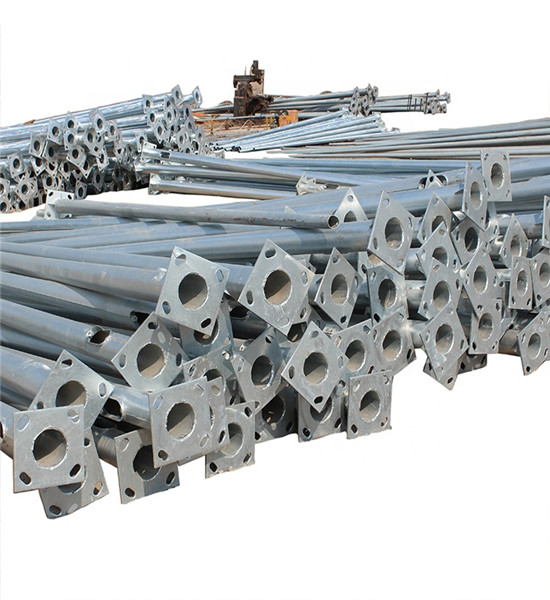 Power Transmission Round Q235 Galvanized Steel Pole