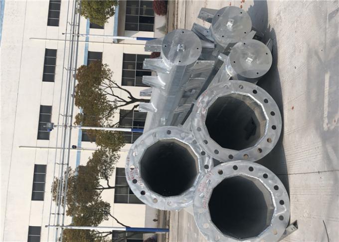 Hot Dip Galvanized ASTM A123 Steel Power Pole