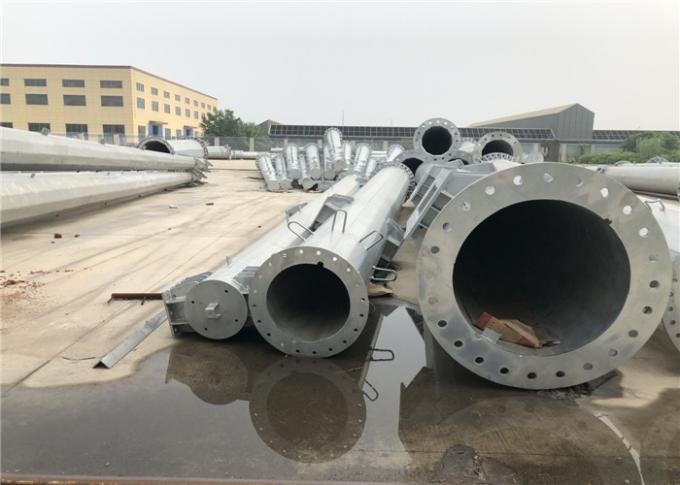 Galvanised Steel Q235 220KV Electrical Service Pole